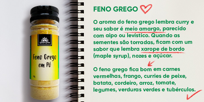 Sabores e saberes: Feno grego